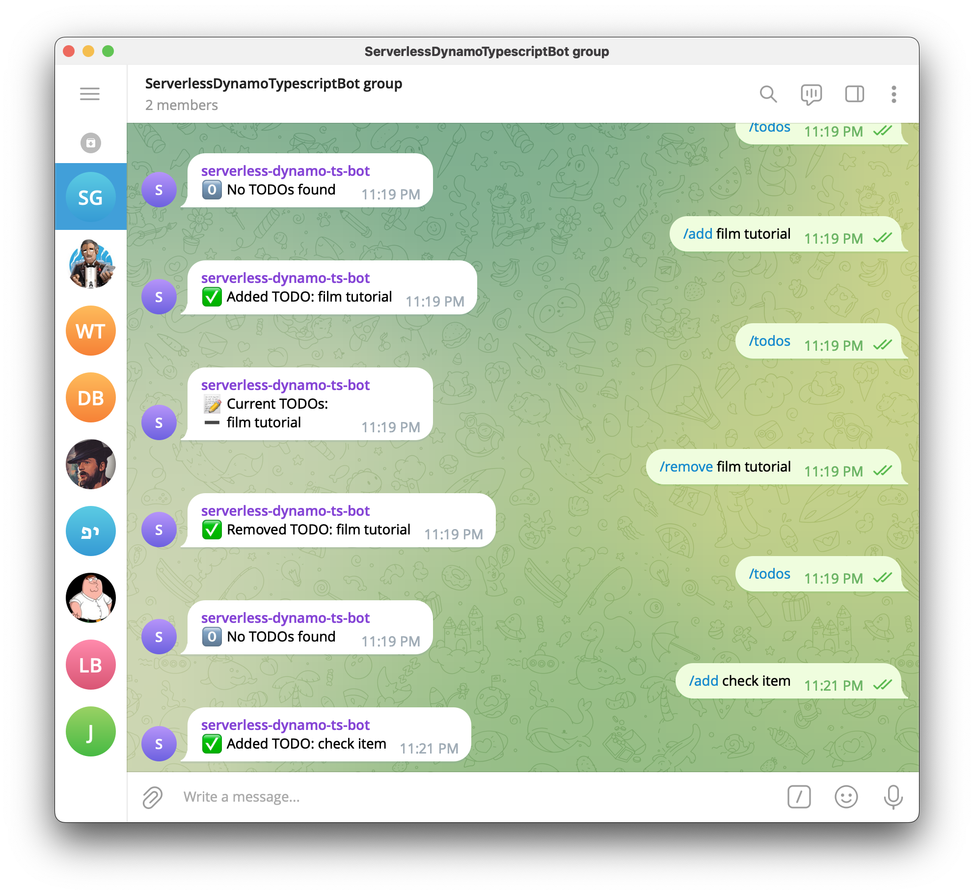 Aws Lambda Nodejs Telegram Bot With Typescript Serverless And Dynamodb More Than Technical