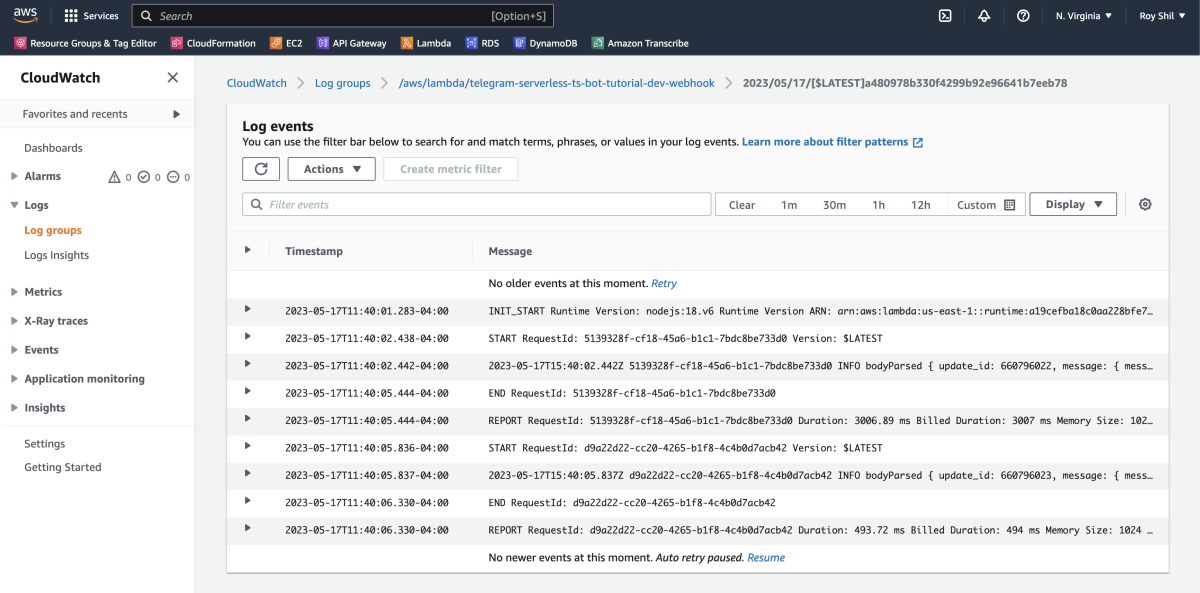 Aws Lambda Nodejs Telegram Bot With Typescript Serverless And Dynamodb More Than Technical
